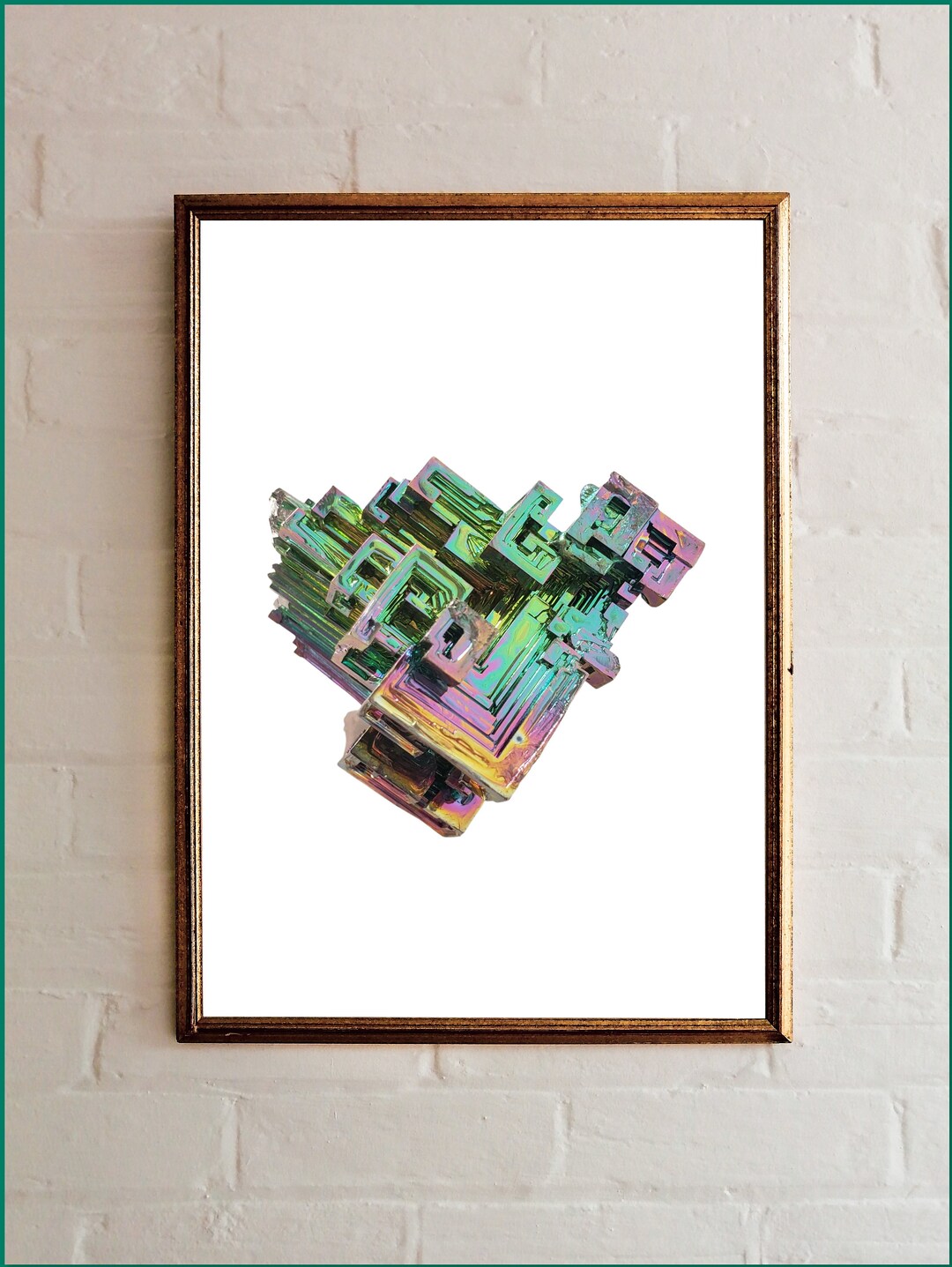 Bismuth Wall Art Printable, Digital Download Art, Geology Art, Mineral ...