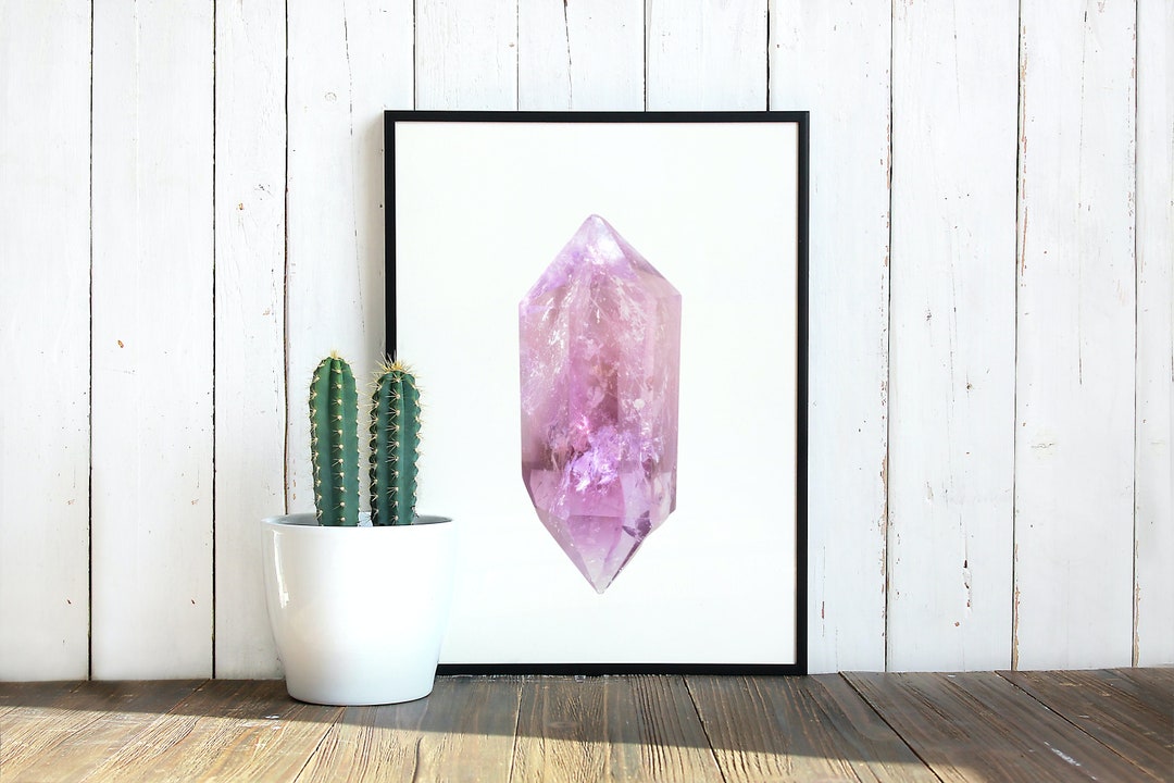 Amethyst Wall Art, Digital Download Printable, Crystal Wall Art ...