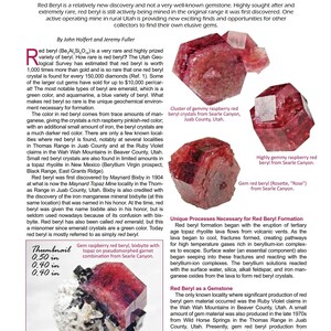 Rare Raspberry Red Beryl, Bixbite, Bixbyite, Mine Direct, Crystal ...