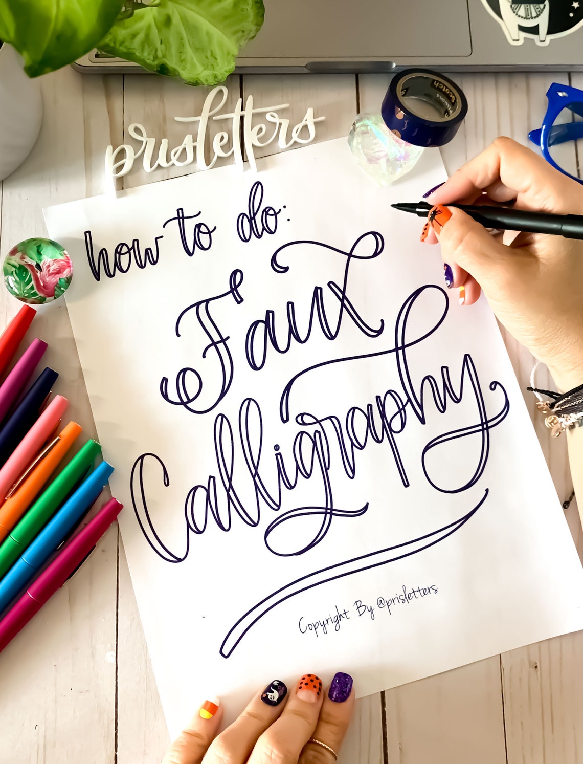 Faux-calligraphy Practice Worksheets FAUXLIGRAPHY - Etsy