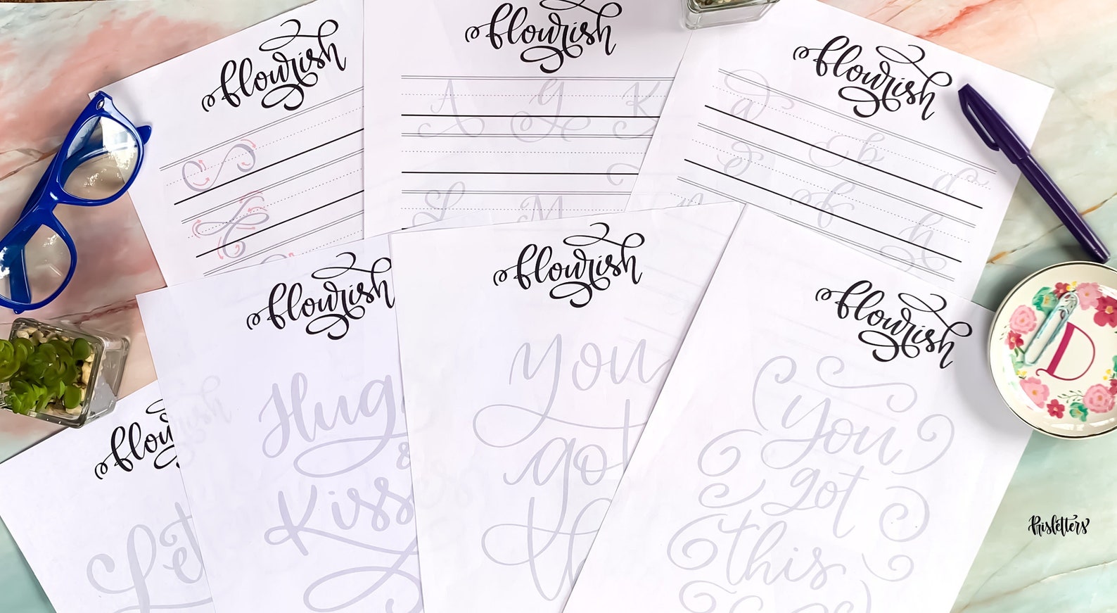New Flourish Practice Worksheets. Add Flourish to Your Lettering and ...