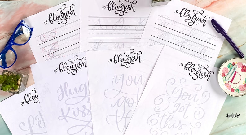 New Flourish Practice Worksheets. Add Flourish to Your Lettering and ...