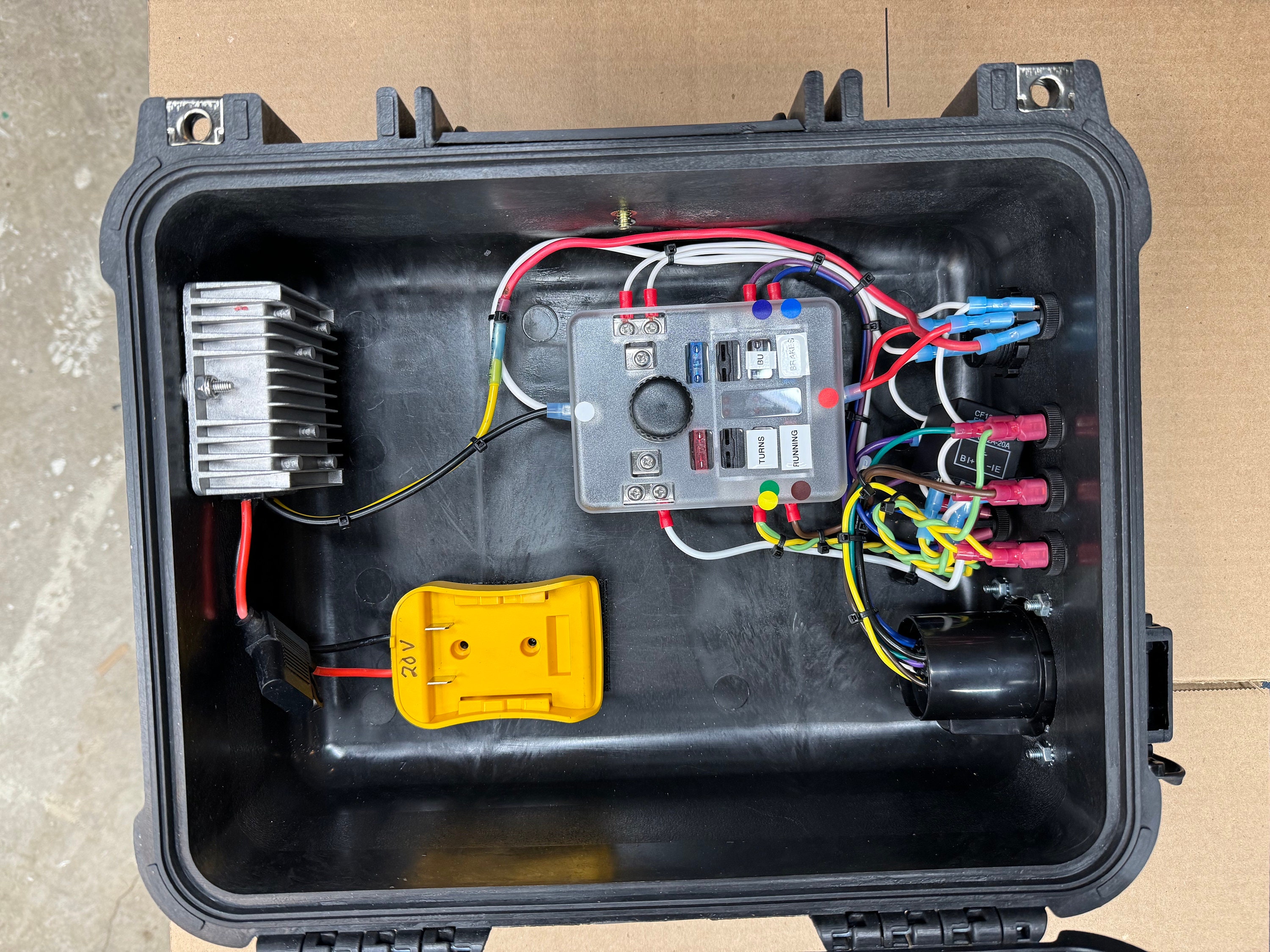 Rugged Power Tool Battery Trailer Light and Electric Brake Tester Box ...