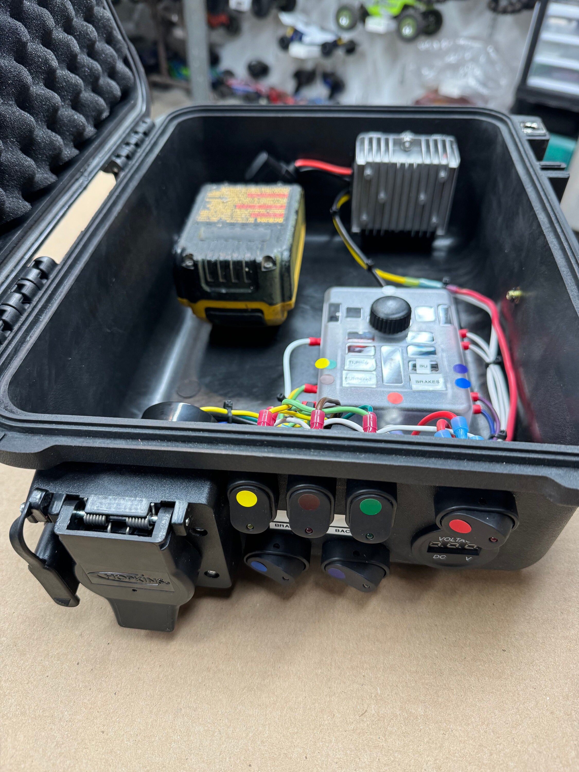 Rugged Power Tool Battery Trailer Light and Electric Brake Tester Box ...