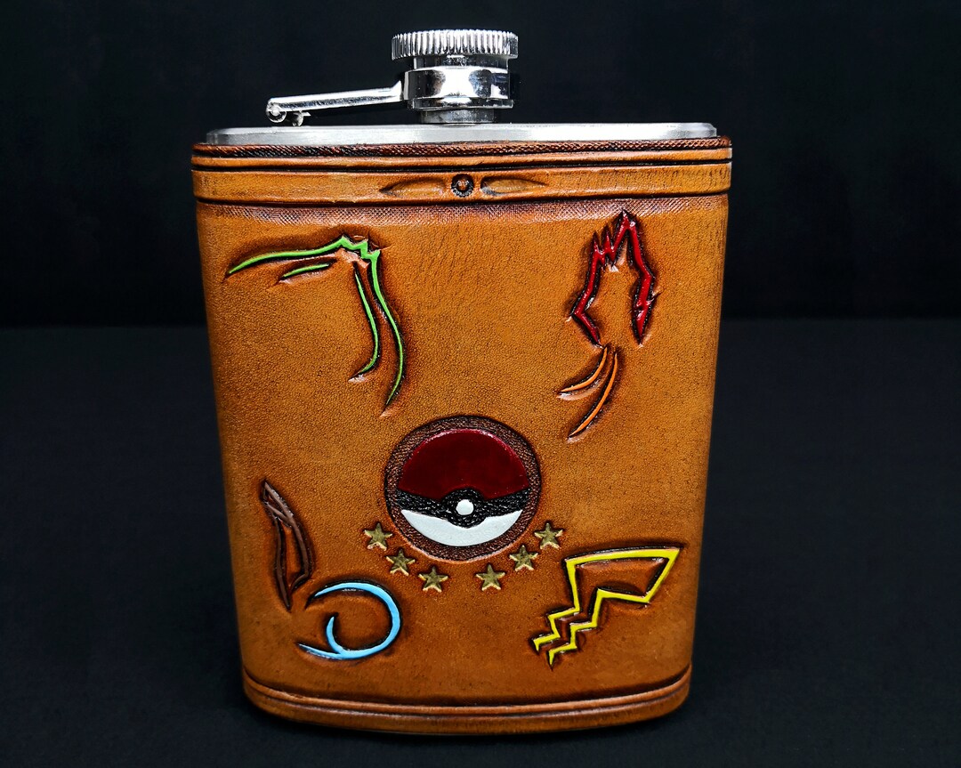 Pokemon Starters Leather Flask Inspired by the World Phenomenon of the ...