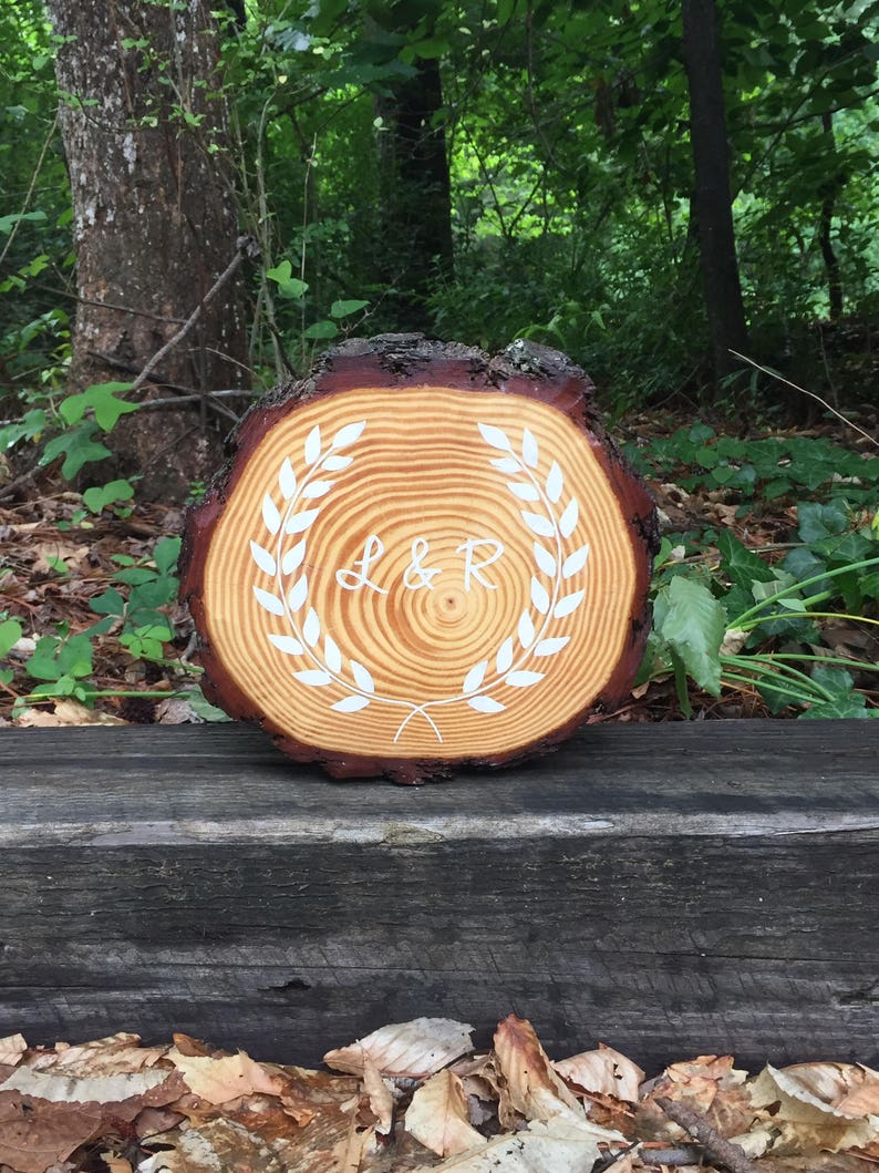 Wood Slice Log Slice Rustic Name Sign Wood Slice Name Sign | Etsy