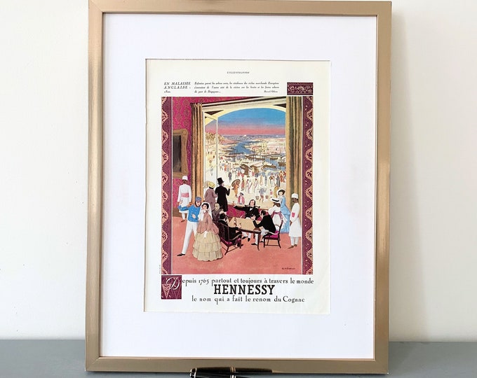 Rare Authentic Vintage Hennessy Cognac Home Bar Wall Art Decor, Unique ...