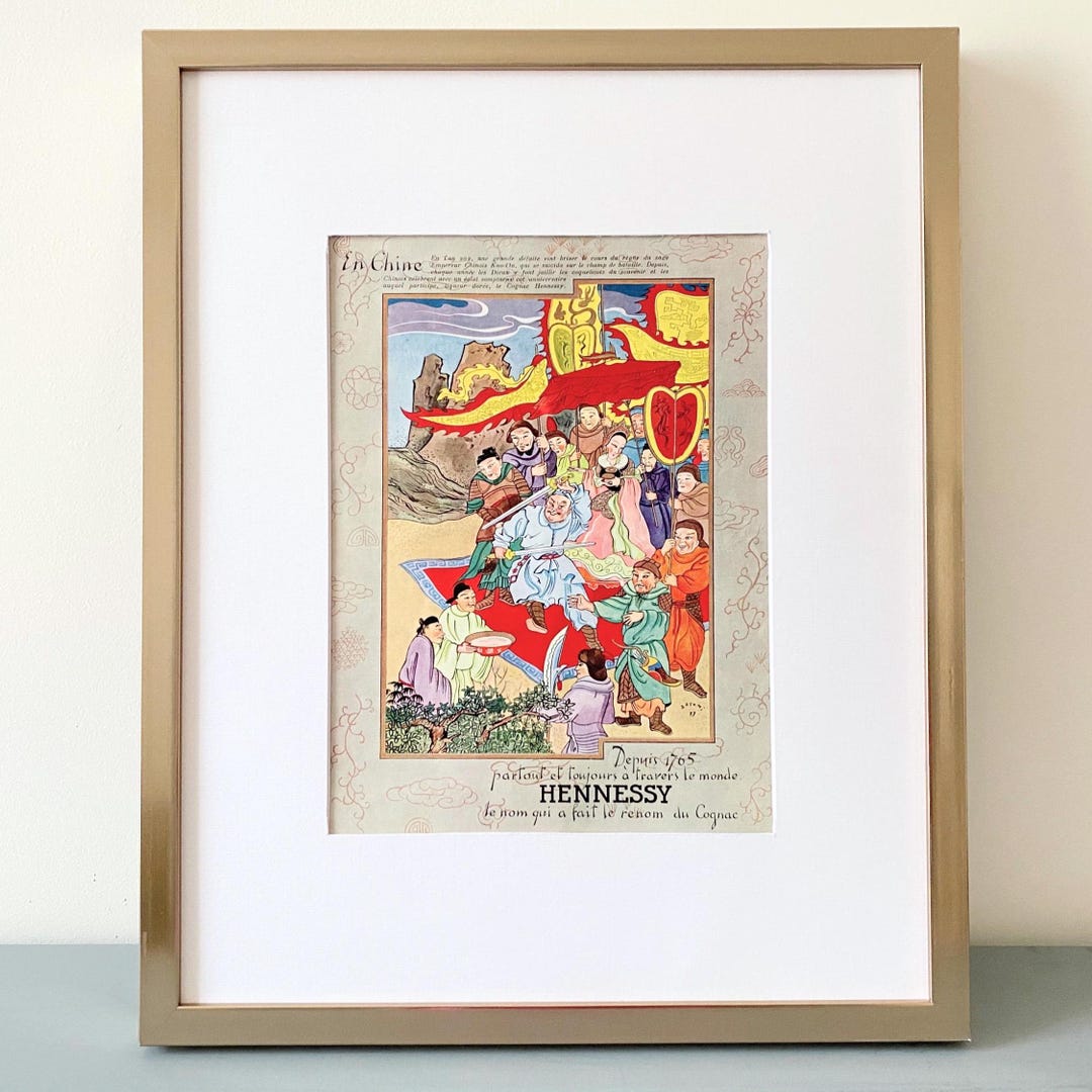 Rare Authentic Vintage Hennessy Cognac Advertisement Wall Decor ...