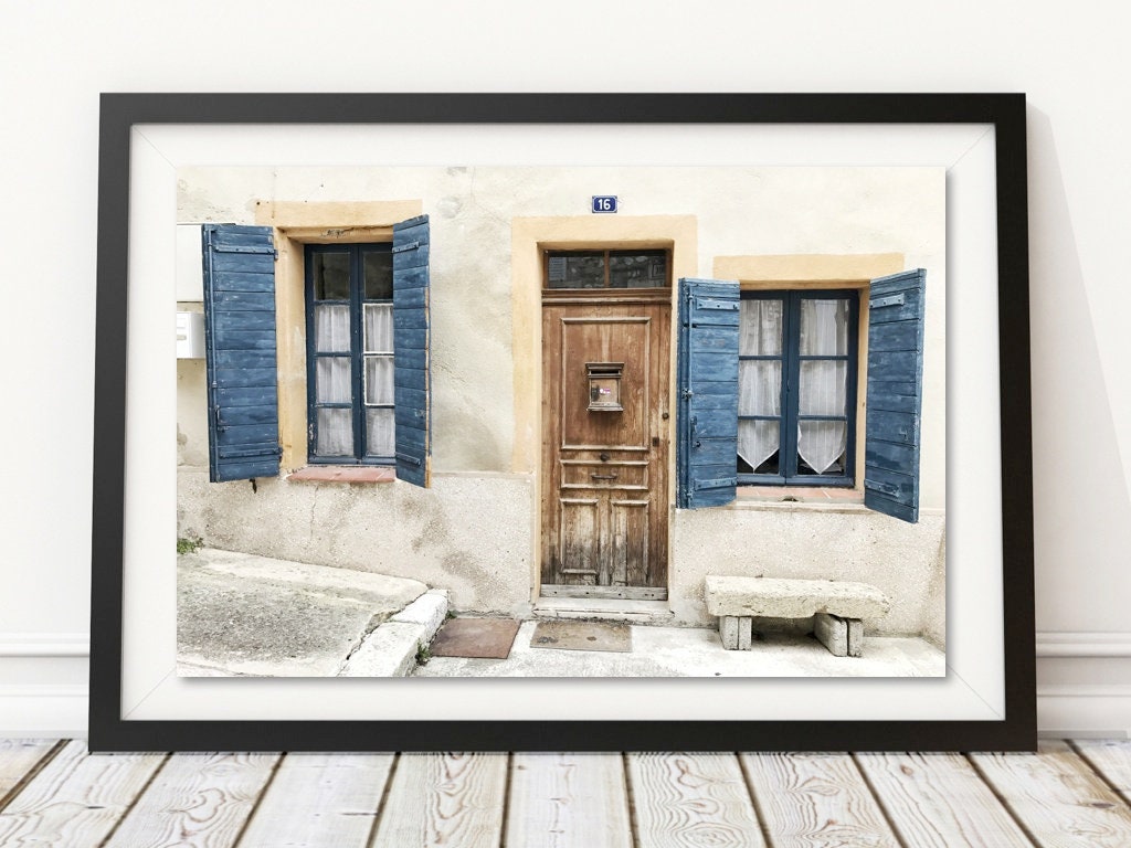 French Window Print Rustic Farmhouse Distressed Door Art - Etsy