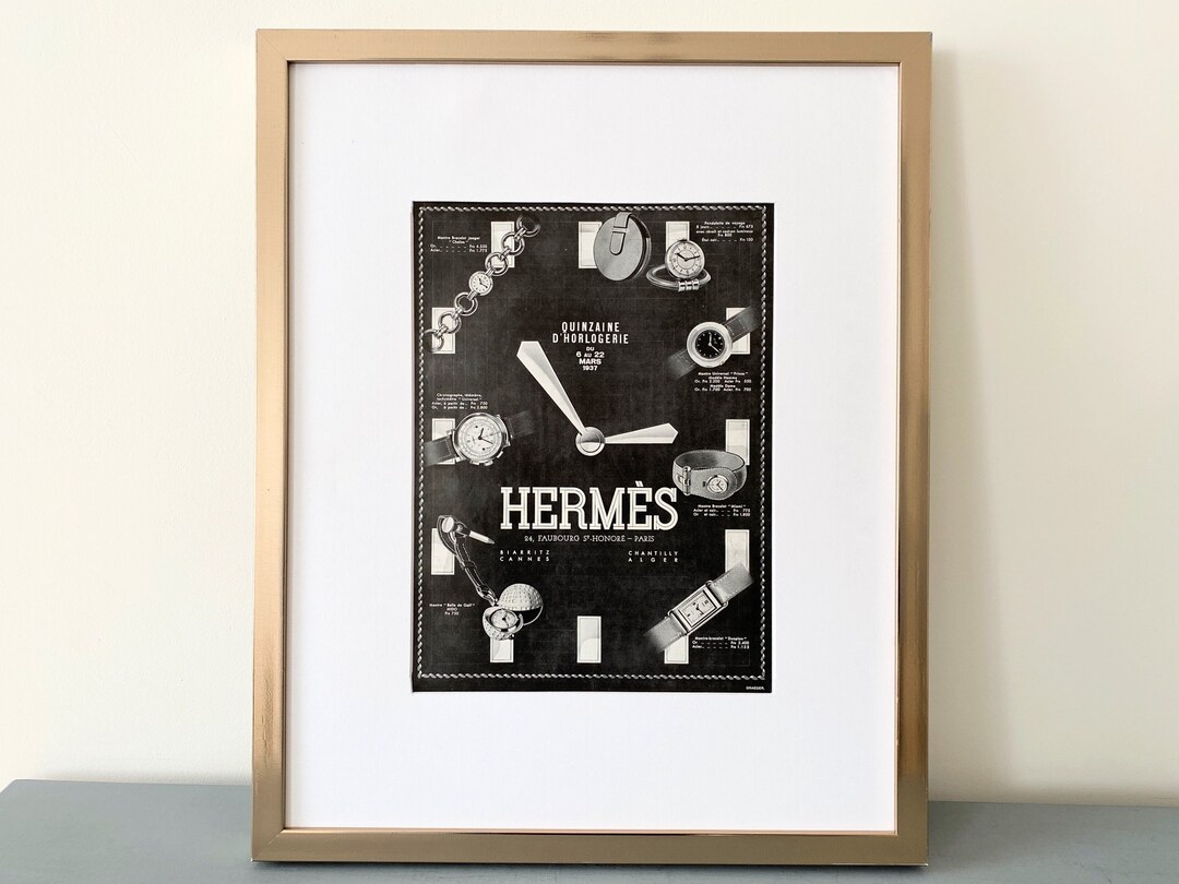 Rare Authentic Vintage Hermes Advertisement Print, French Style Art ...
