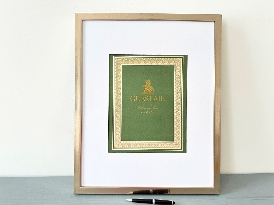 Rare Authentic Guerlain Wall Art Print, Paris Haute Couture Wall Decor ...
