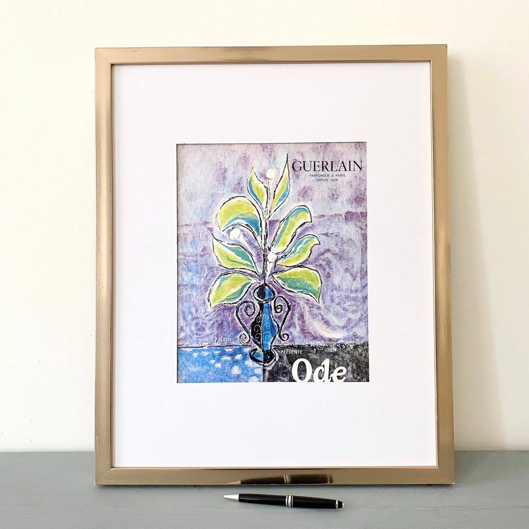 Vintage Guerlain Perfume Ad Print: Vogue Haute Couture Poster - Etsy UK