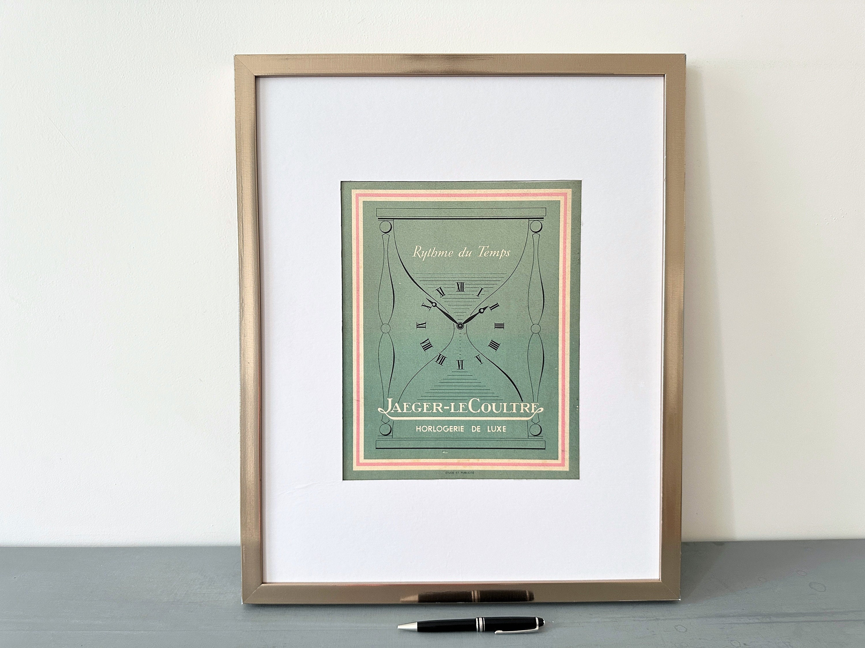 Rare Authentic Jaeger Watch Poster, French Mid Century Modern Wall Art ...