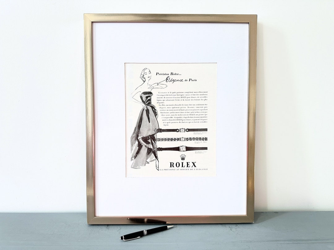 Rare Authentic Rolex Swiss Watch Poster, Best Vintage Friend Watch ...