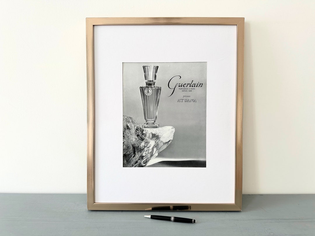 Authentic Vintage Guerlain Perfume Bottle Poster, Paris Art Deco ...