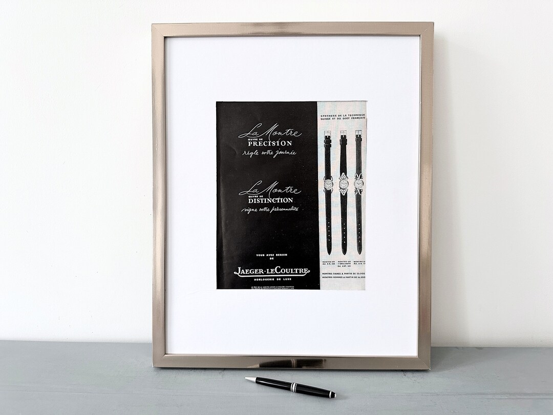 Rare Authentic Jaeger Lecoultre Swiss Watch Print, Minimalistic Luxury ...