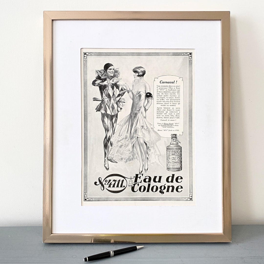 Original 1920s French Vintage Eau De Cologne 4711 Bottle Perfume Ad ...