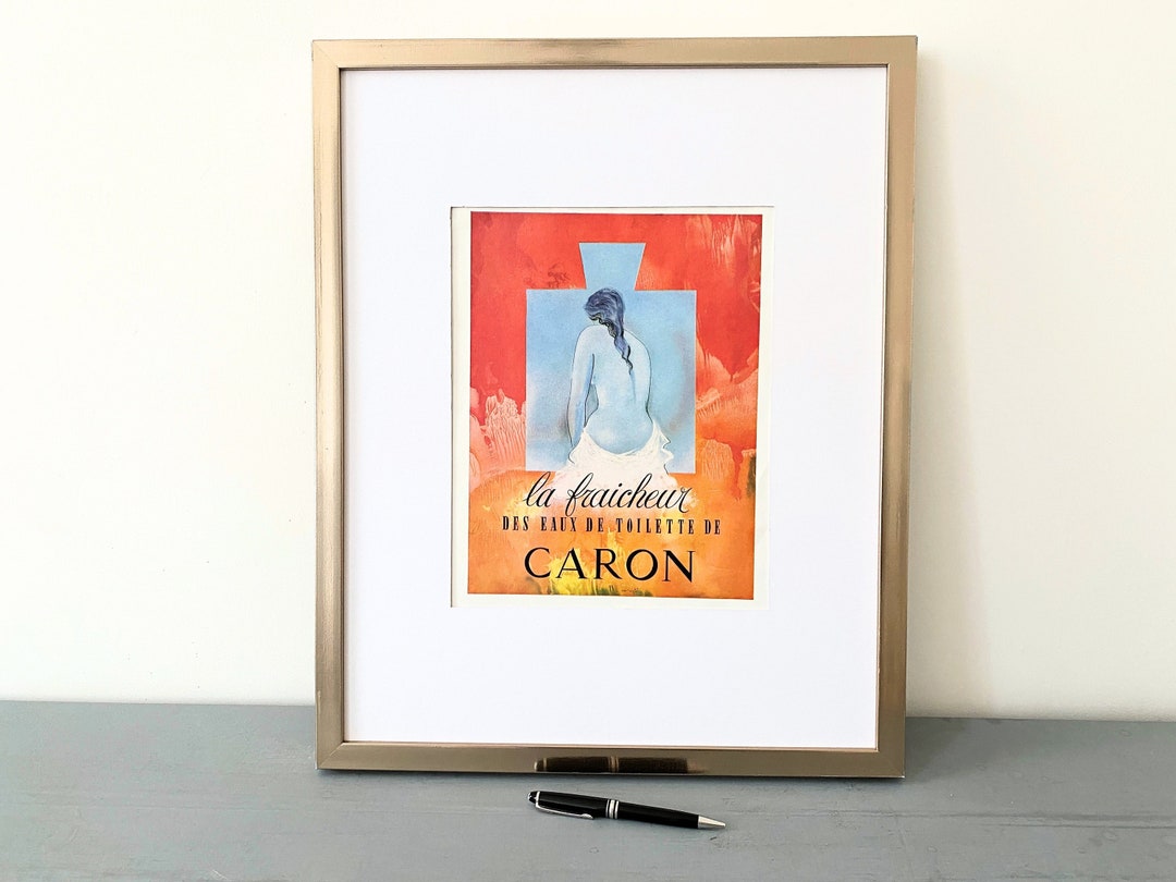 Rare Authentic French Vintage Caron Perfume Print From Vogue, Bathroom ...