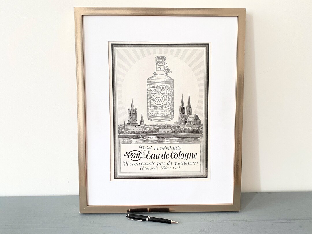 Original 1930s Vintage 4711 Cologne Perfume Bottle Ad Print: City ...