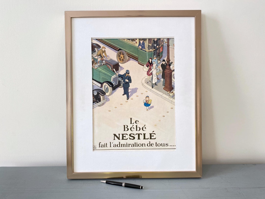 Rare Authentic Vintage Cute Baby Wall Art Print, 1920s French Cartoon ...