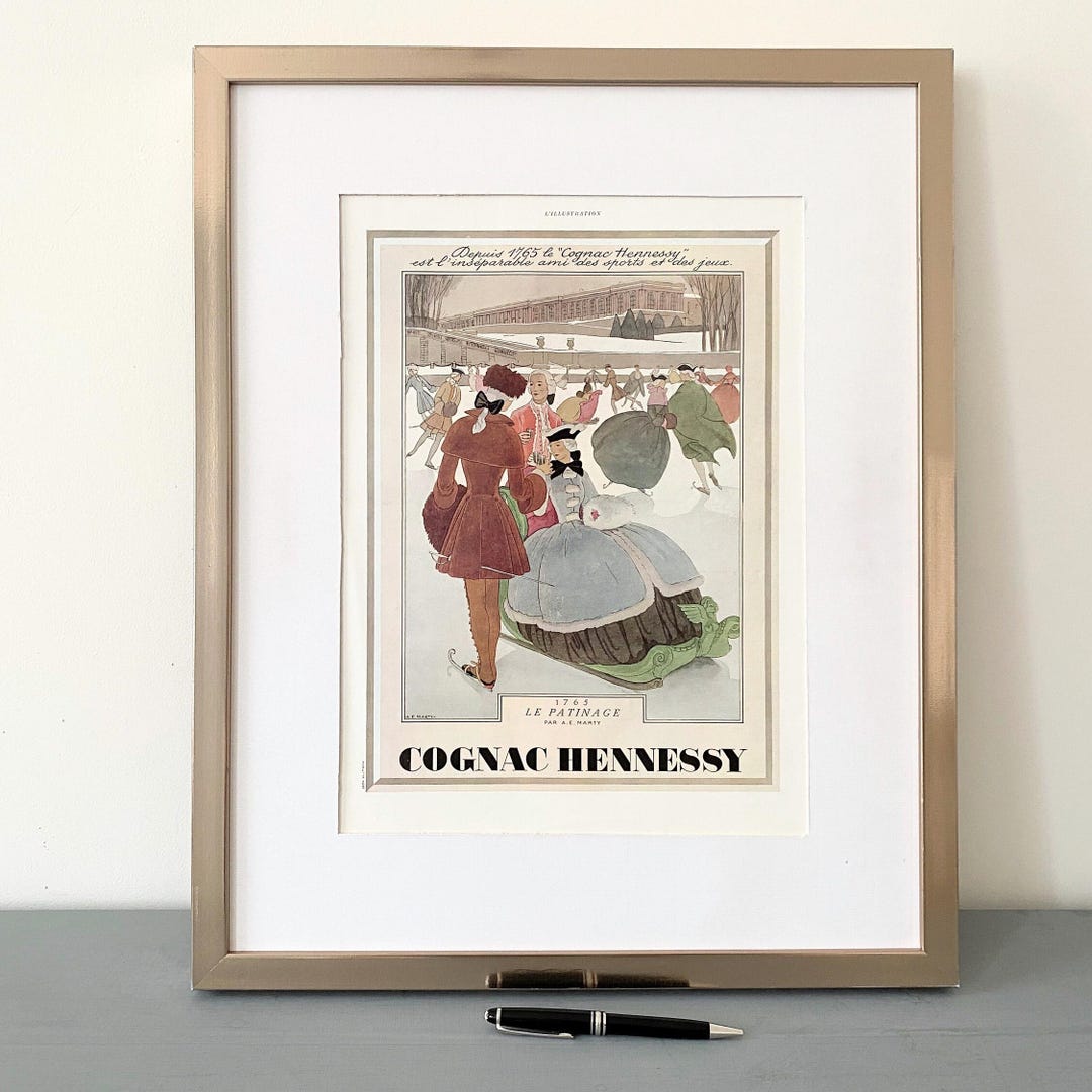 Rare Authentic Vintage Hennessy Cognac Advertisement Home Decor ...