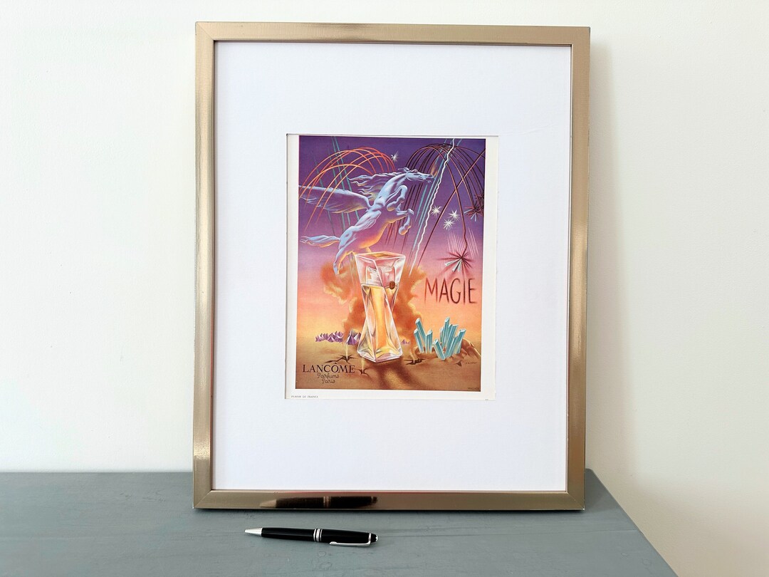 Rare Authentic Vintage Lancome Perfume Advertisement Wall Decor Poster ...