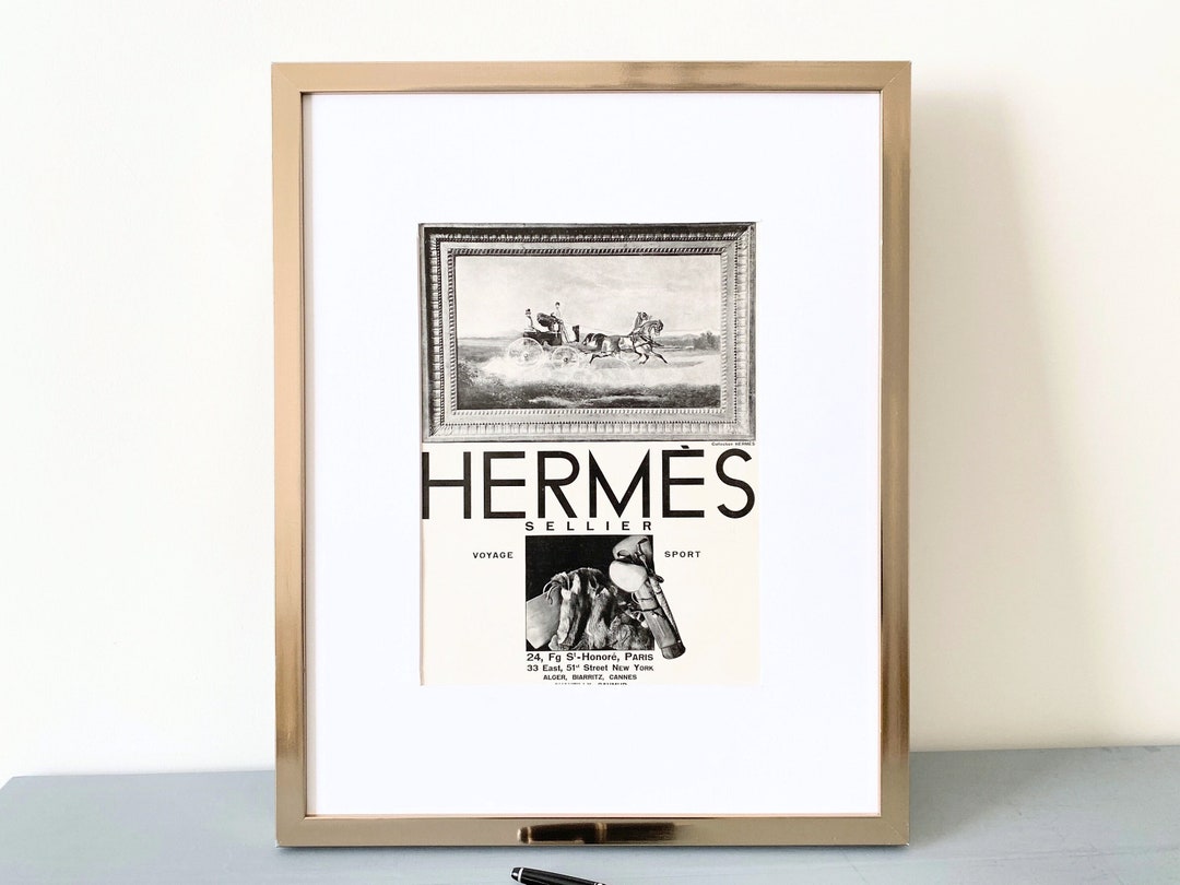 Rare Authentic French Vintage Hermes Ad Poster Luxury Fashion - Etsy
