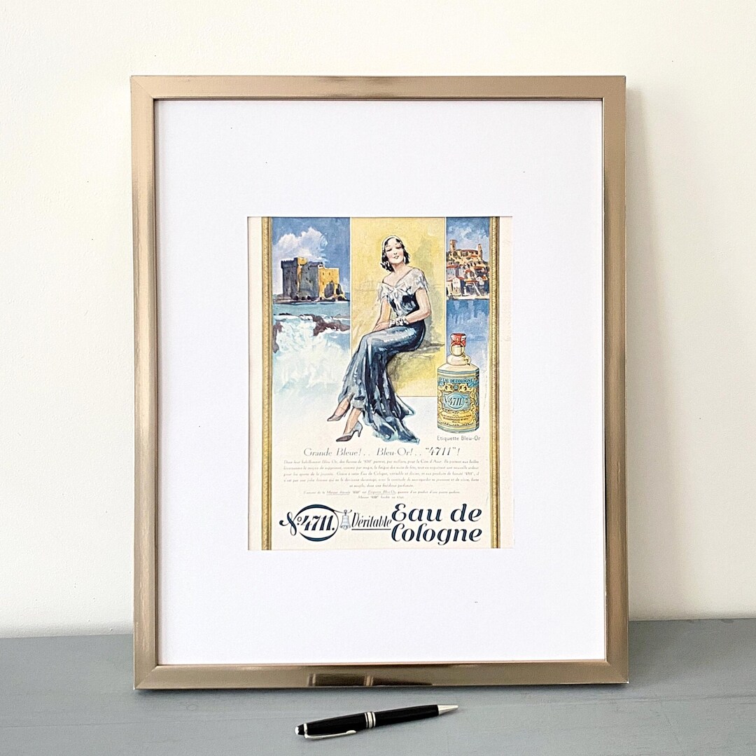 Vintage 4711 Cologne Perfume Bottle Poster, Parisian Boho Feminine ...