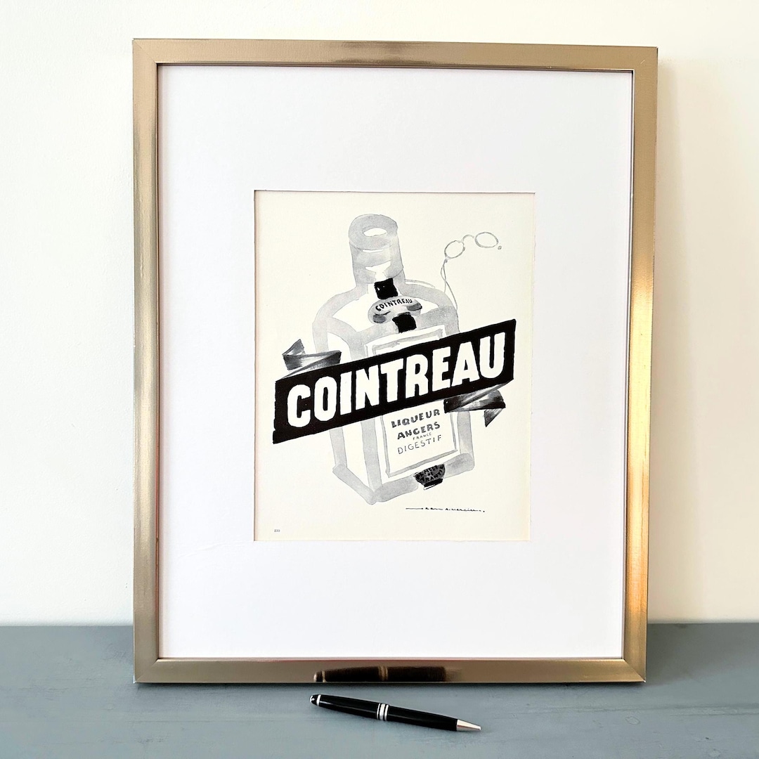 Authentic 1950s French Vintage Cointreau Alcohol Ad Poster: Mid-century ...