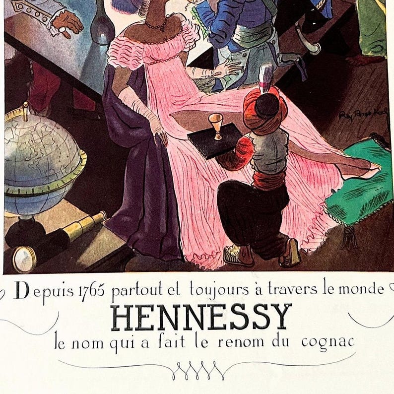 Original 1930s Vintage Hennessy Cognac Ad Print: Authentic Retro ...