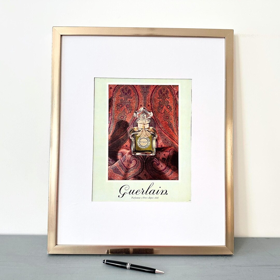 Original 1950s Vintage Guerlain Perfume Ad Print: Authentic Page From ...