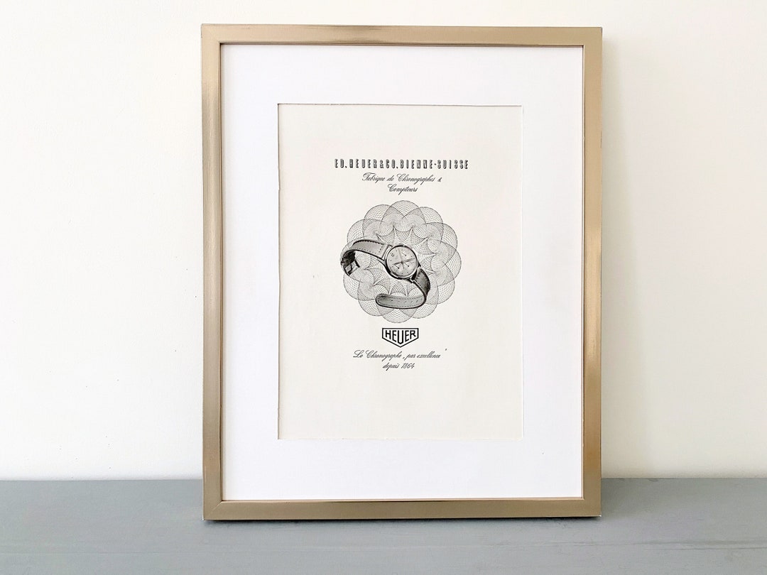 Heuer Watch Poster Rare Authentic Print Tag Heuer Watch Best - Etsy