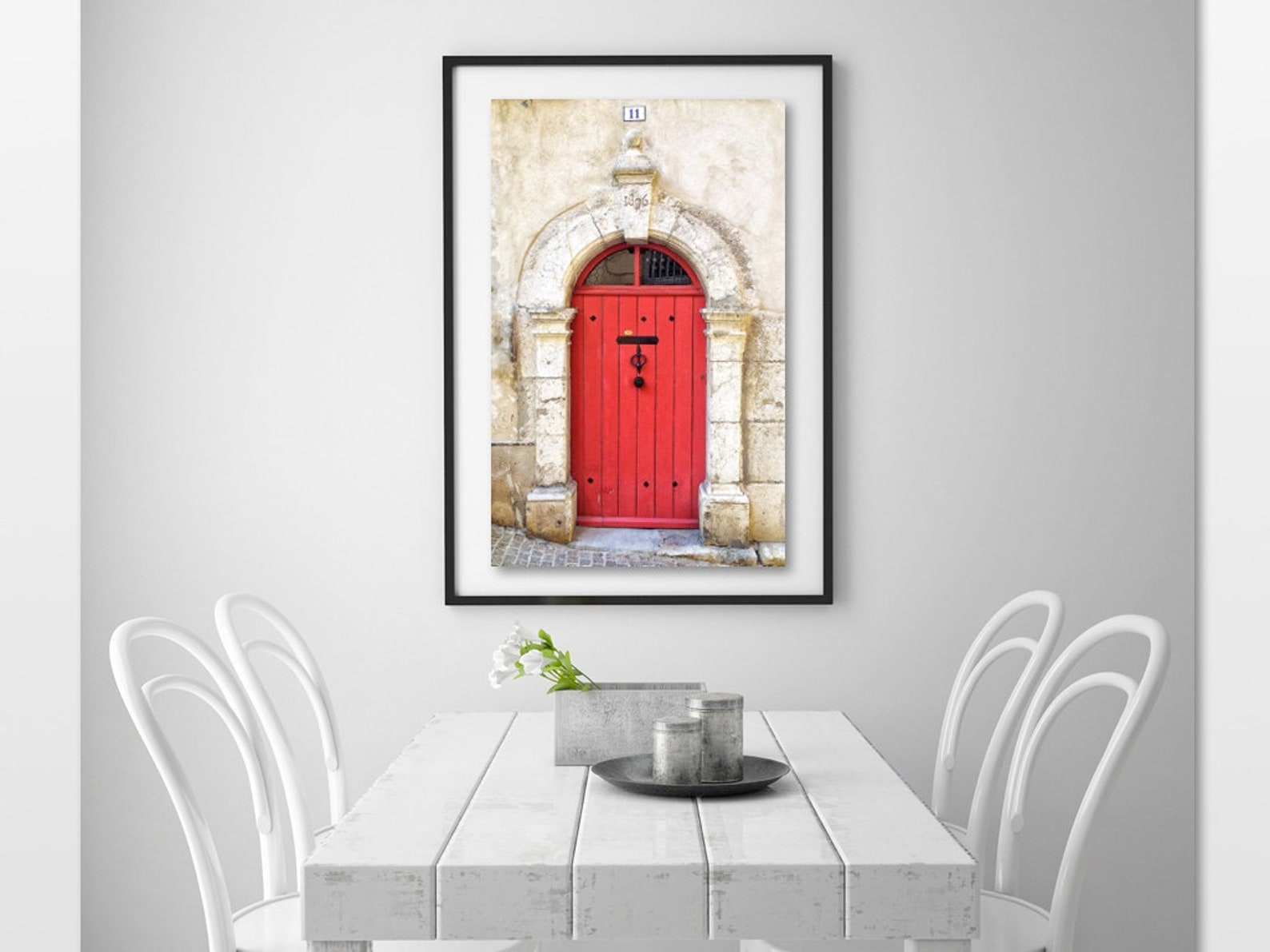 Old Red Door Print Printable Photo Rustic Door Art Provence | Etsy