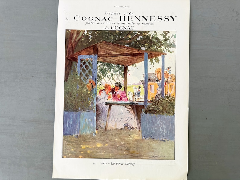 Rare Authentic Vintage Hennessy Cognac Wall Art Home Decor, French ...