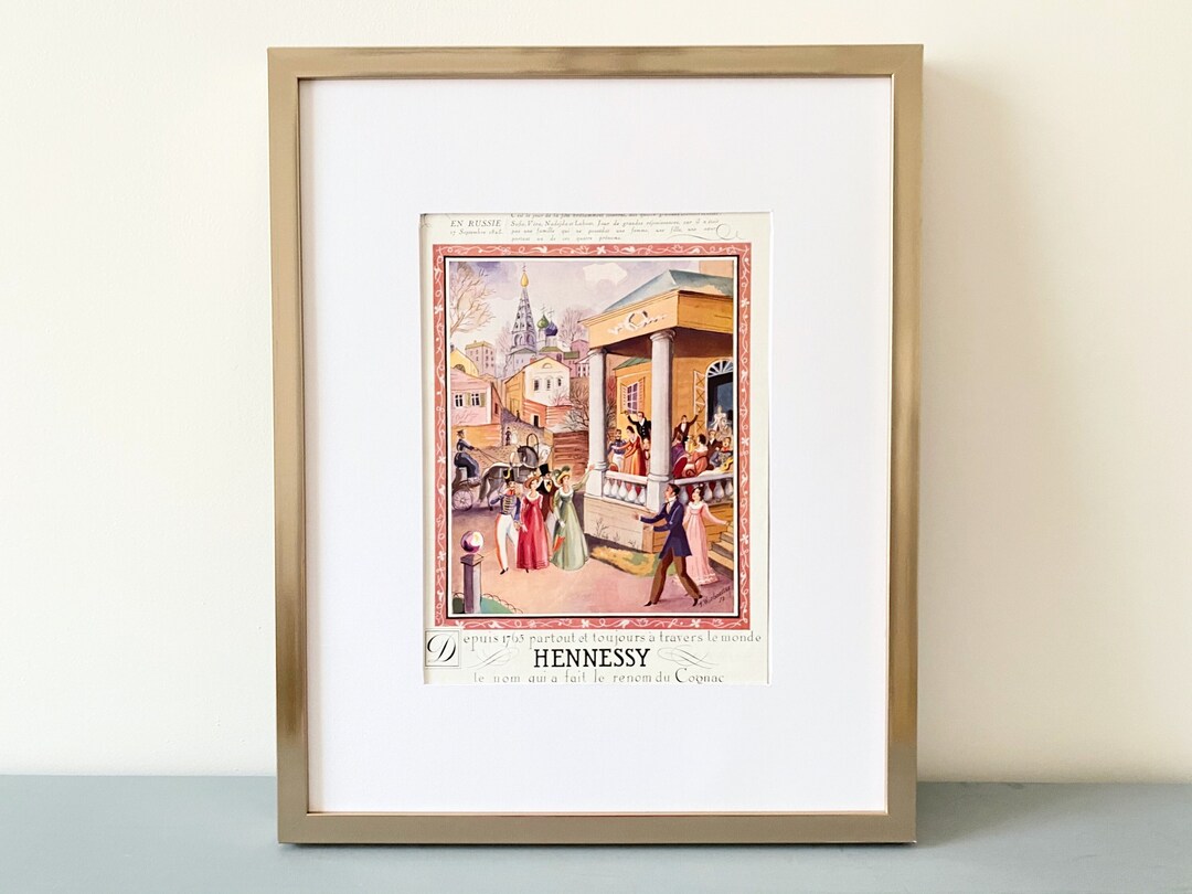 Rare Authentic Vintage Hennessy Cognac Wall Art Home Decor, French ...