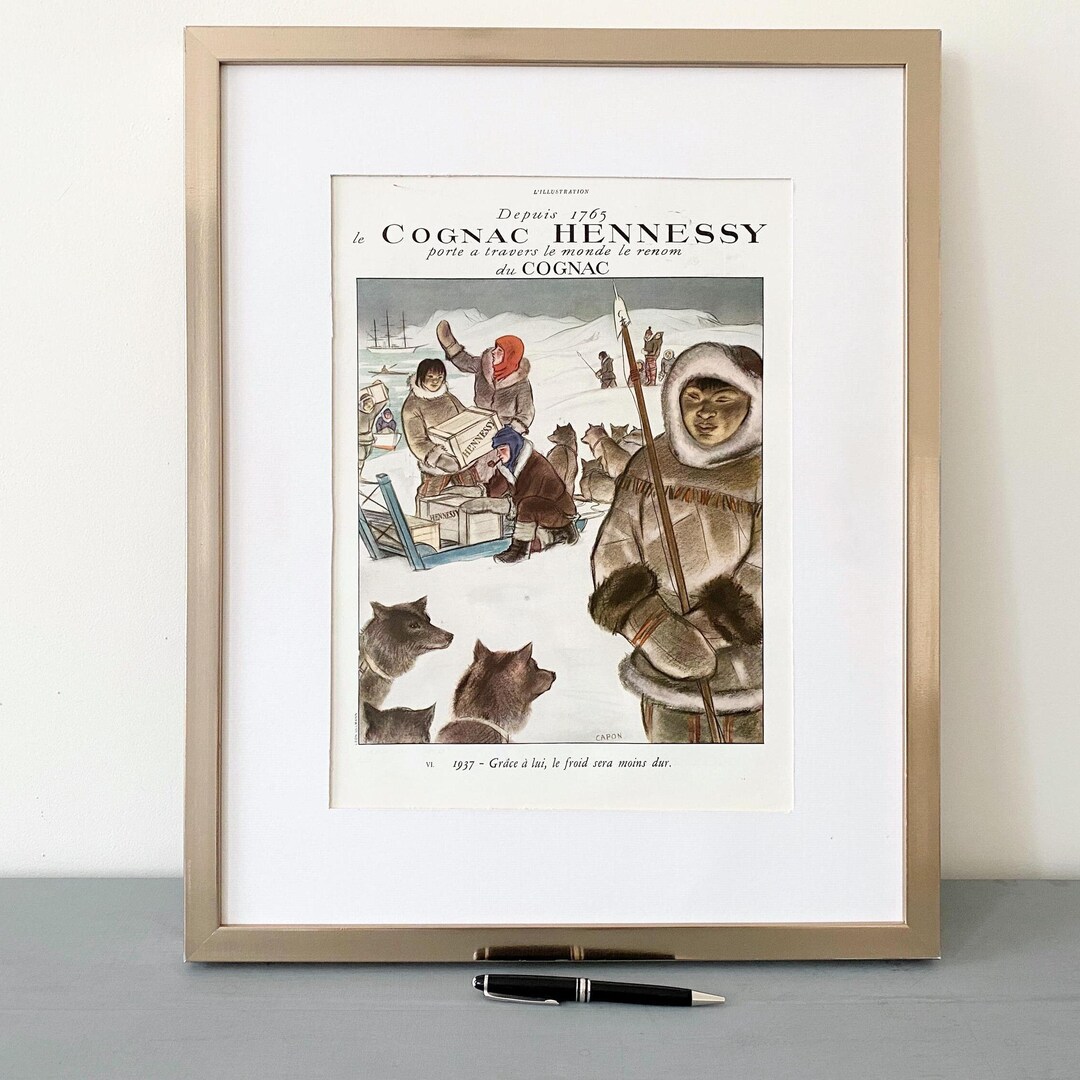 Rare Authentic Vintage Hennessy Cognac Home Bar Wall Art Decor, Unique ...