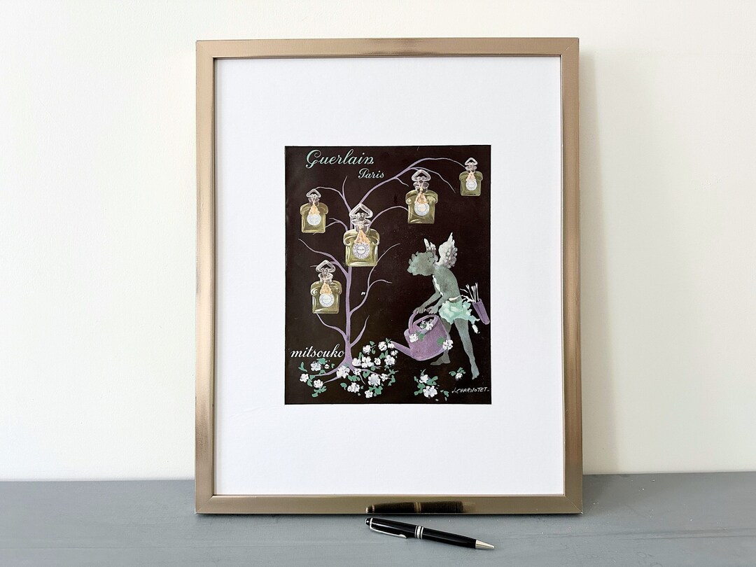 Rare Authentic Vintage Guerlain Mitsouko Perfume Advertisement Print ...