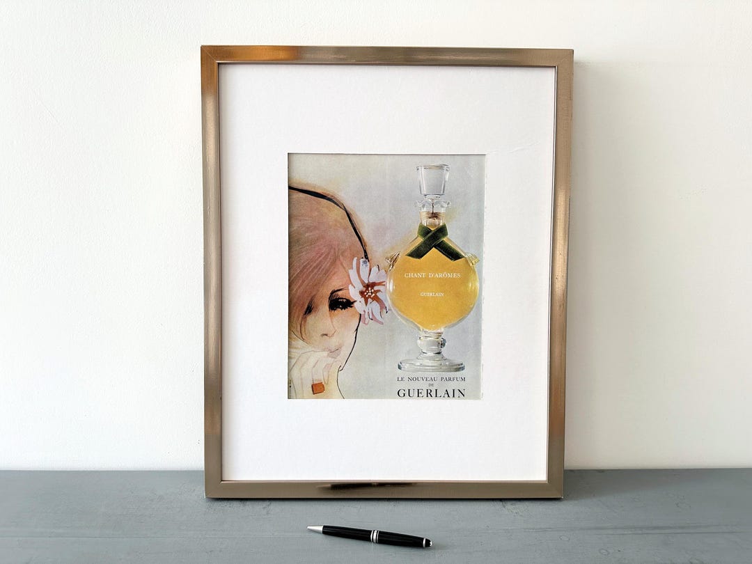 Buy Original 1960s French Vintage Guerlain Perfume Ad Poster - Boheme ...