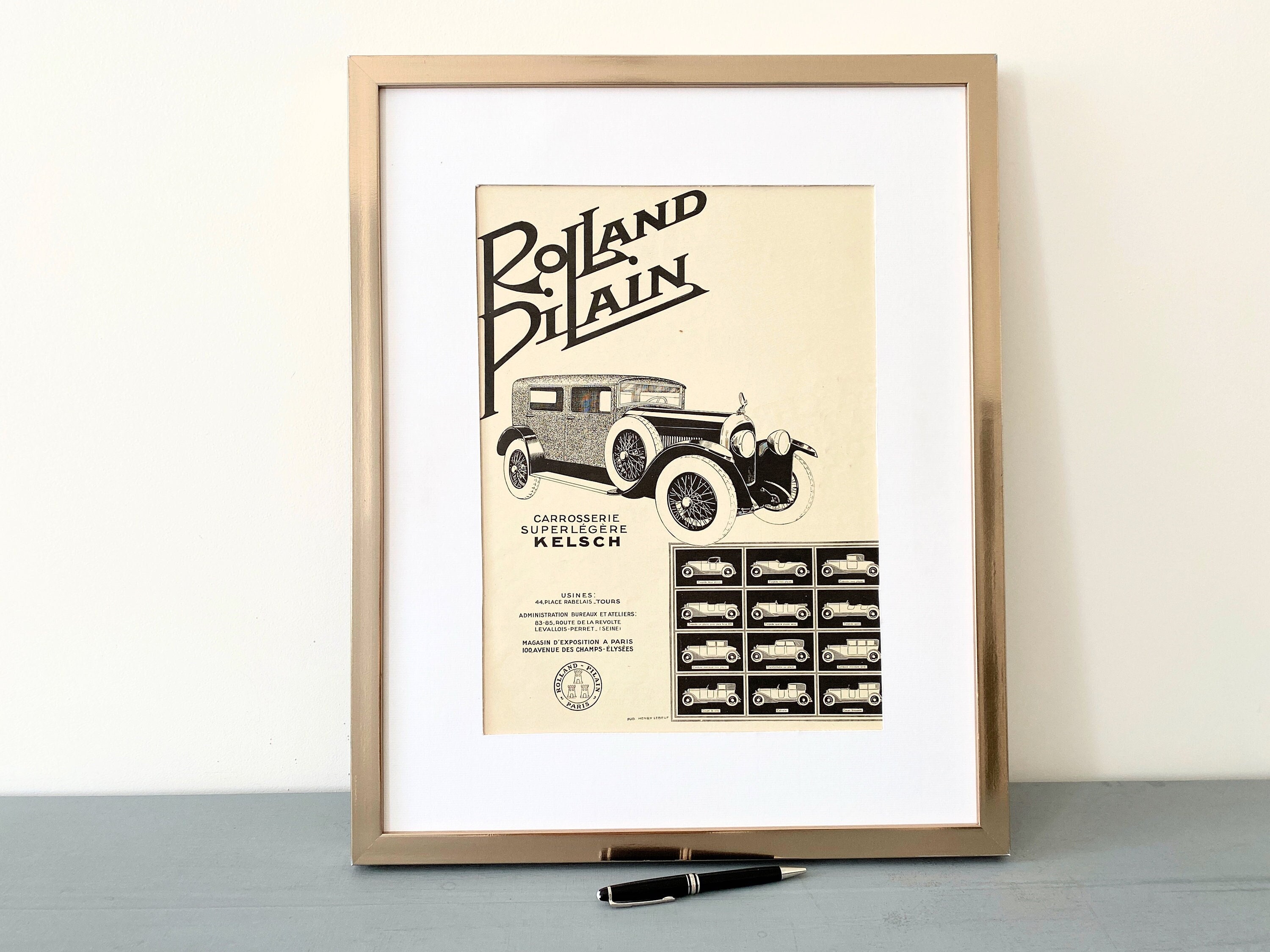 Vintage Classic Car Advertisement Poster, Automobile Garage Decor ...