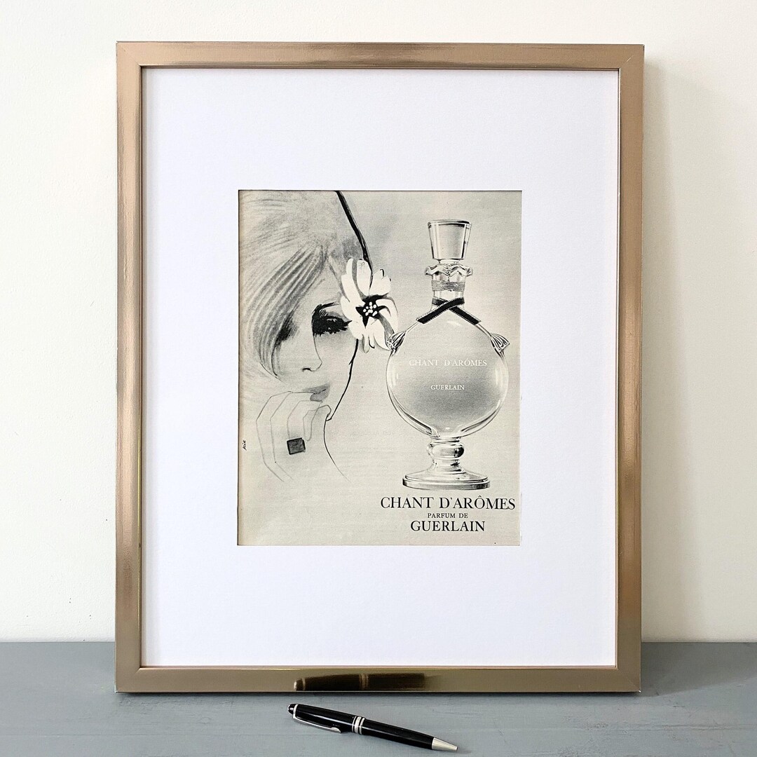 Guerlain Perfume Wall Art Paris Retro Poster, French Advertisement of ...