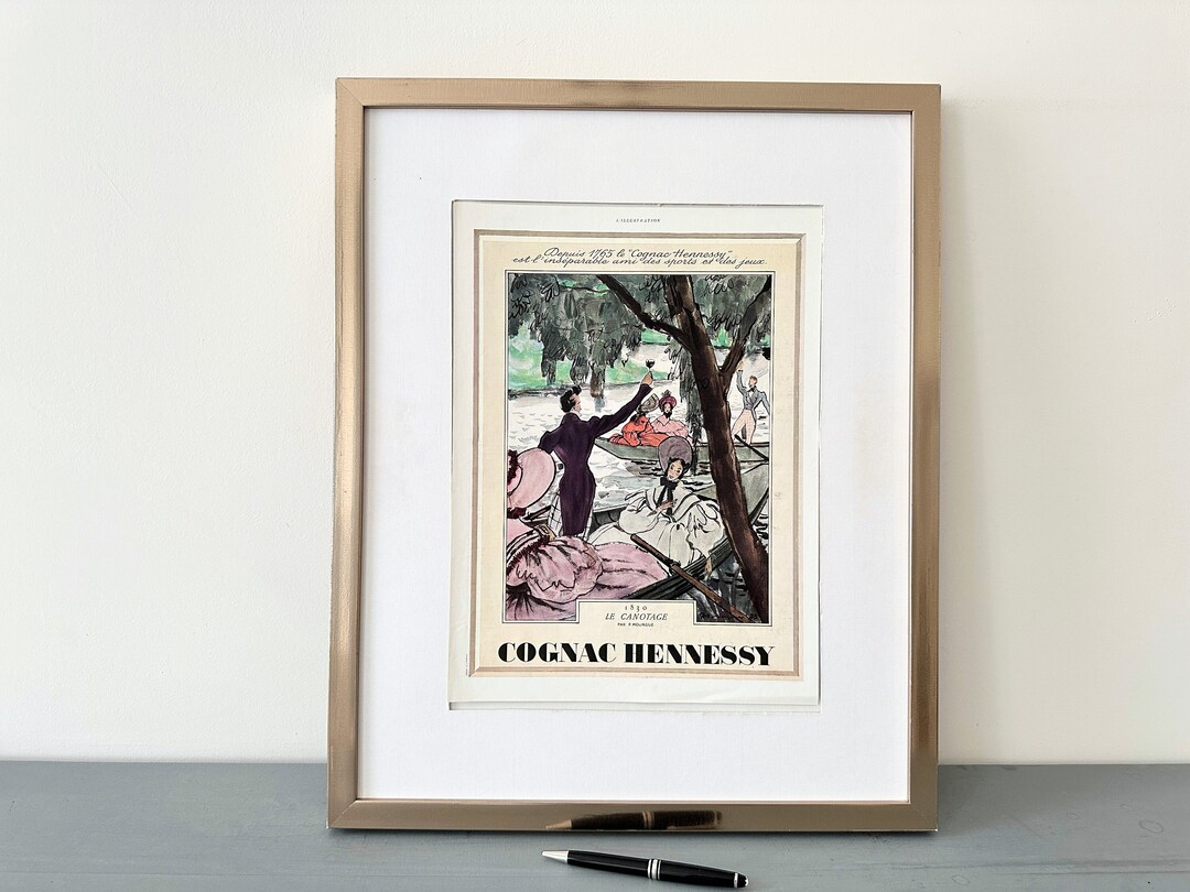 Rare Authentic Vintage Hennessy Cognac Advertisement Print, Retro ...