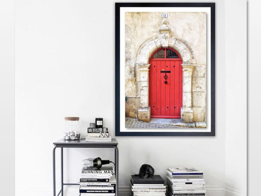 Old Red Door Print Printable Photo Rustic Door Art Provence - Etsy