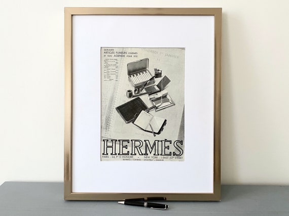 Hermes Ad Poster French Advertisement Fashion Brand Print | Etsy