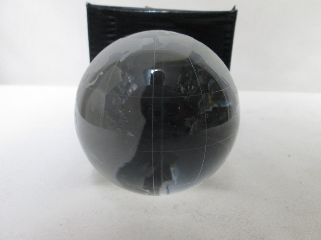 Two's Company World Globe Frosted Glass World Paperweight Globe Earth ...