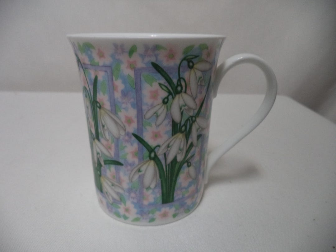 Hudson Middleton Snowdrop Porcelain Floral Chintz Made in England Cup ...
