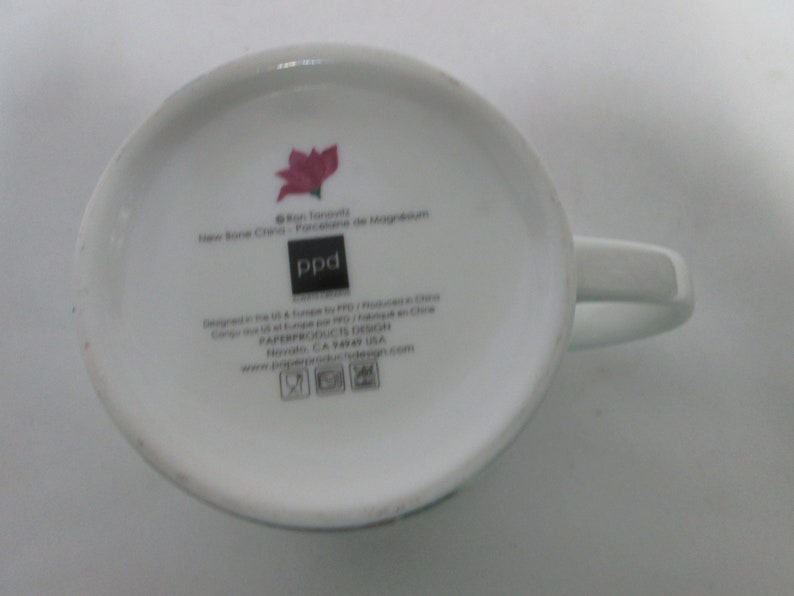 PPD Porcelain Asian Indian Lady Mug Cup Horse Butterflies Ron Tanovitz ...