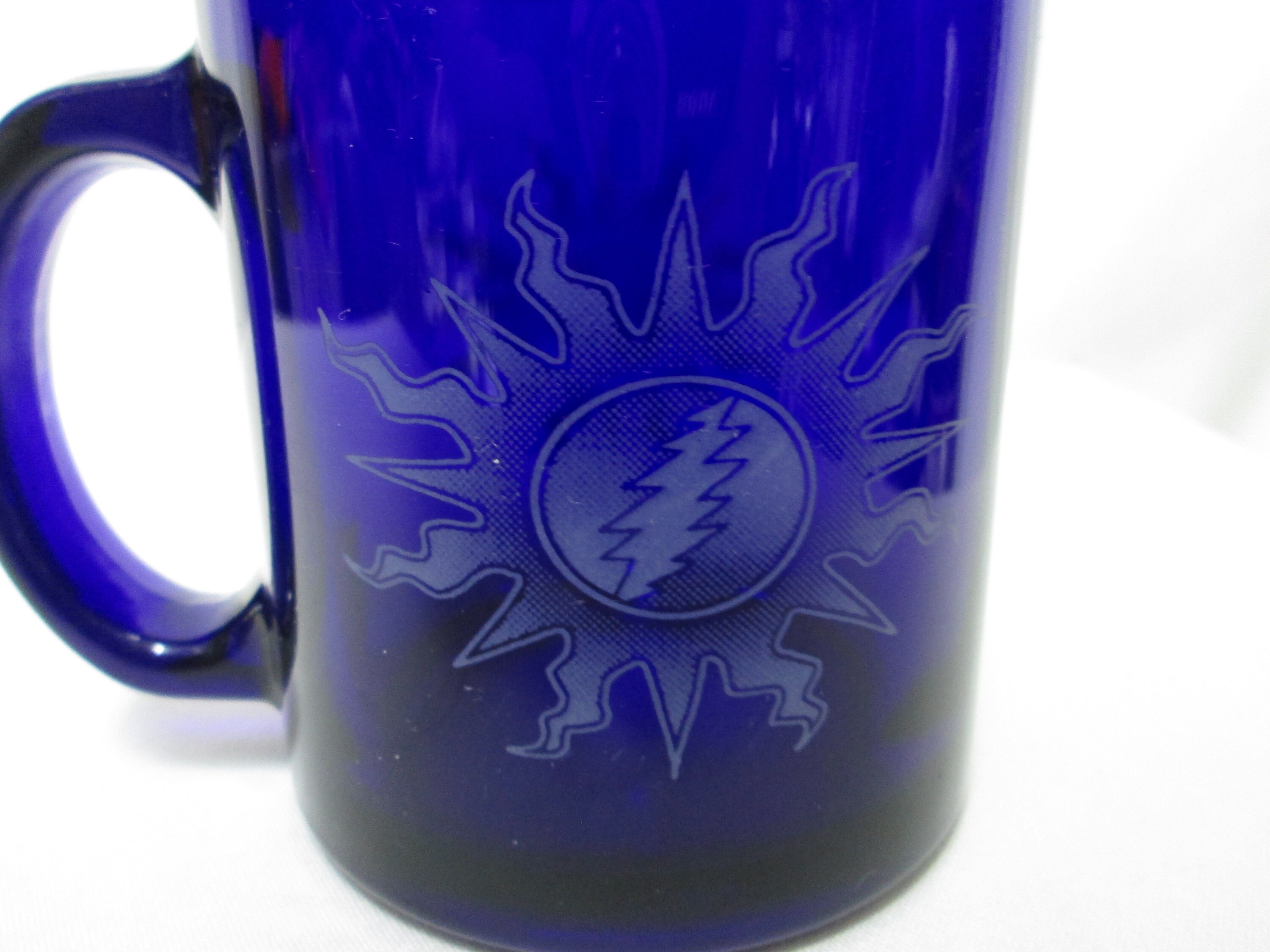 Libbey Vintage Cobalt Blue Glass Mug Cup Sun Made in the U.S.A ...