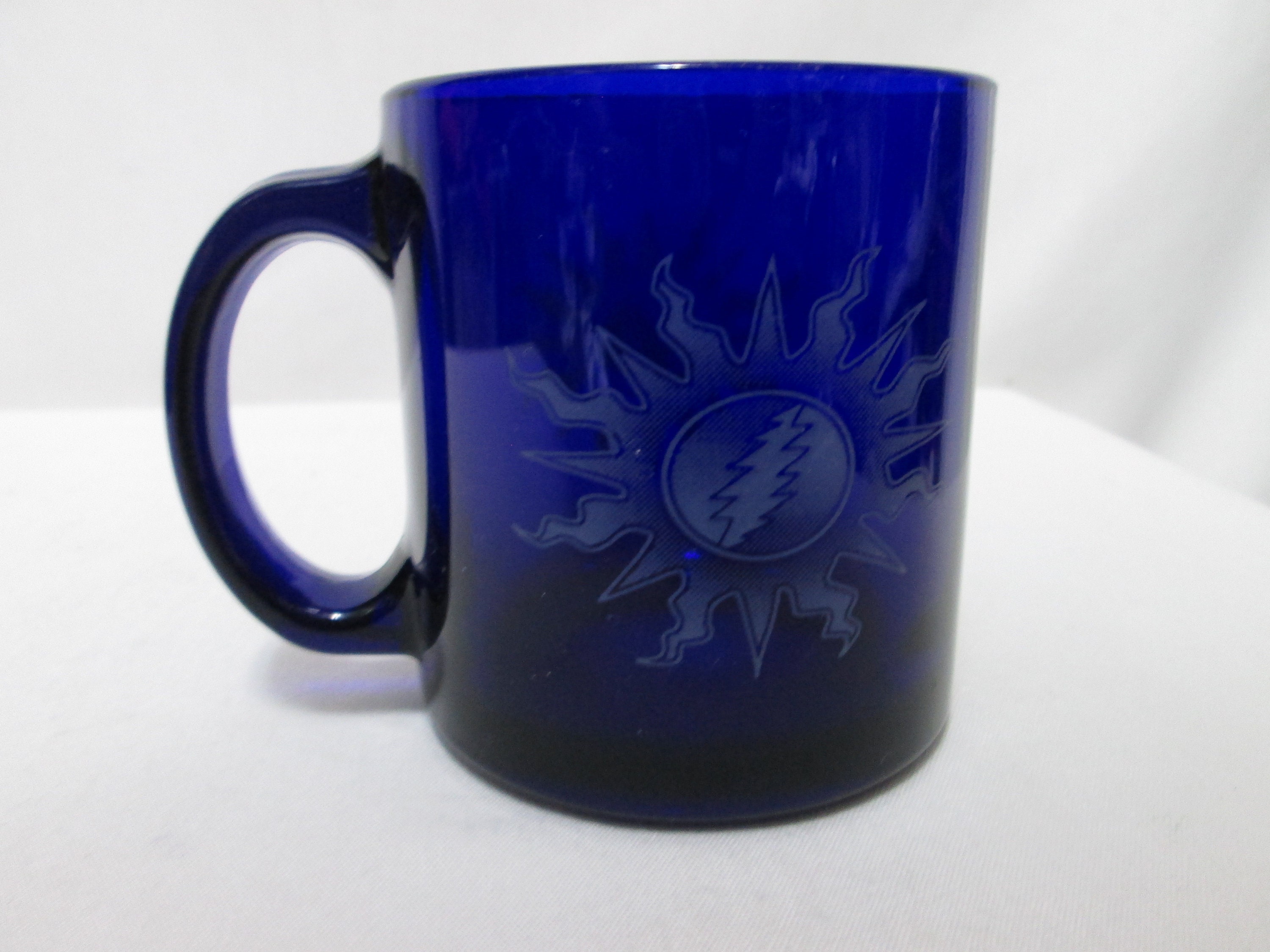 Libbey Vintage Cobalt Blue Glass Mug Cup Sun Made in the U.S.A ...