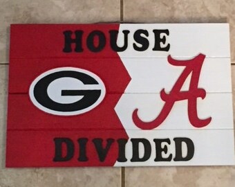 House Divided Alabama Georgia - Etsy