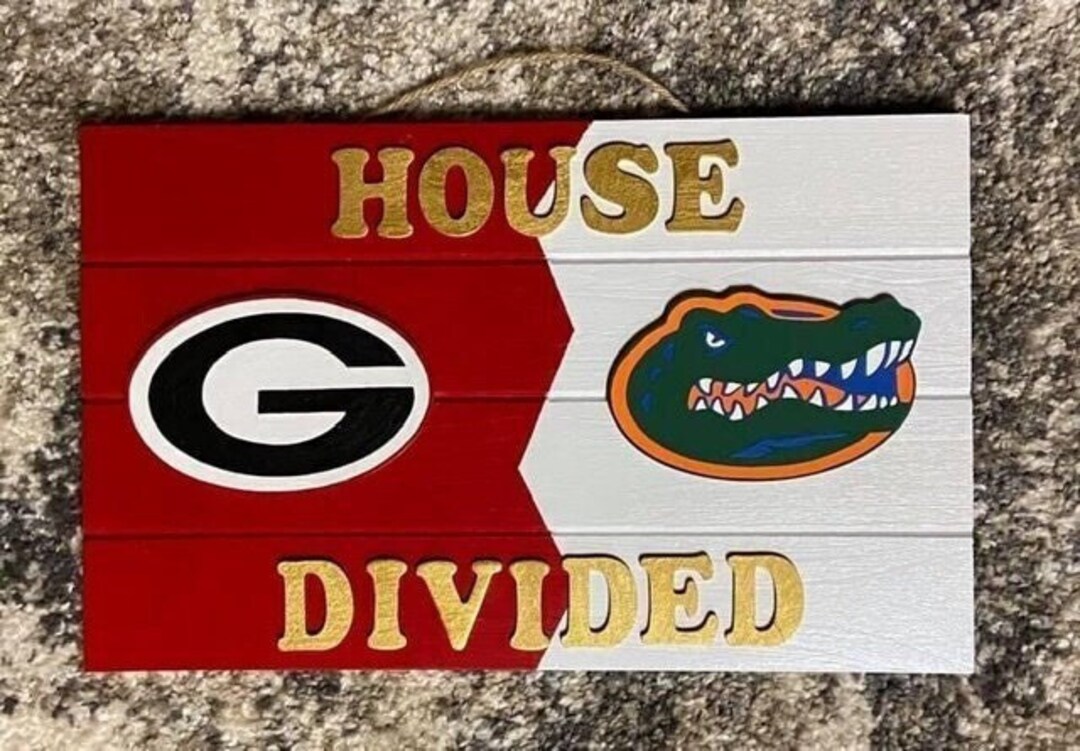 House Divided Georgia, Florida Wooden Sign - Etsy